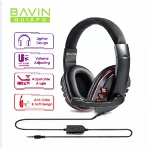 Bavin Gaming slušalice sa mikrofonom 3,5mm 1,8m crna