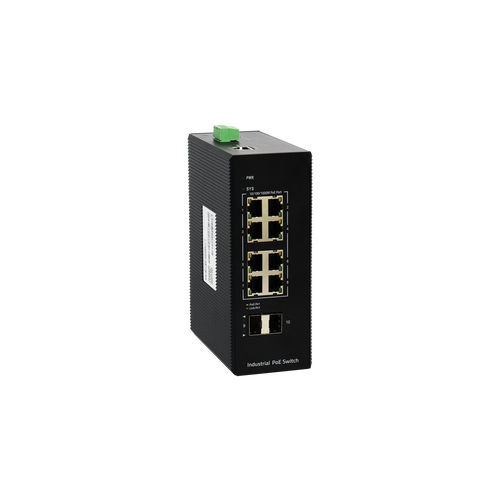 BDCOM IES200-V25-2S8P 8-Port Gigabit PoE+ 2-Port Gigabit SFP L2+ Managed PoE Industrial Switch