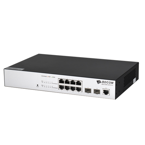 BDCOM S2510-C ,switch 8 x Gigabit RJ45, 2 x Gigabit SFP, L3-lite