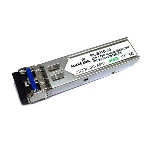 Maxlink 1.25G SFP optički modul,SM, 1310nm, 20km, 2xLC konektor,DDM