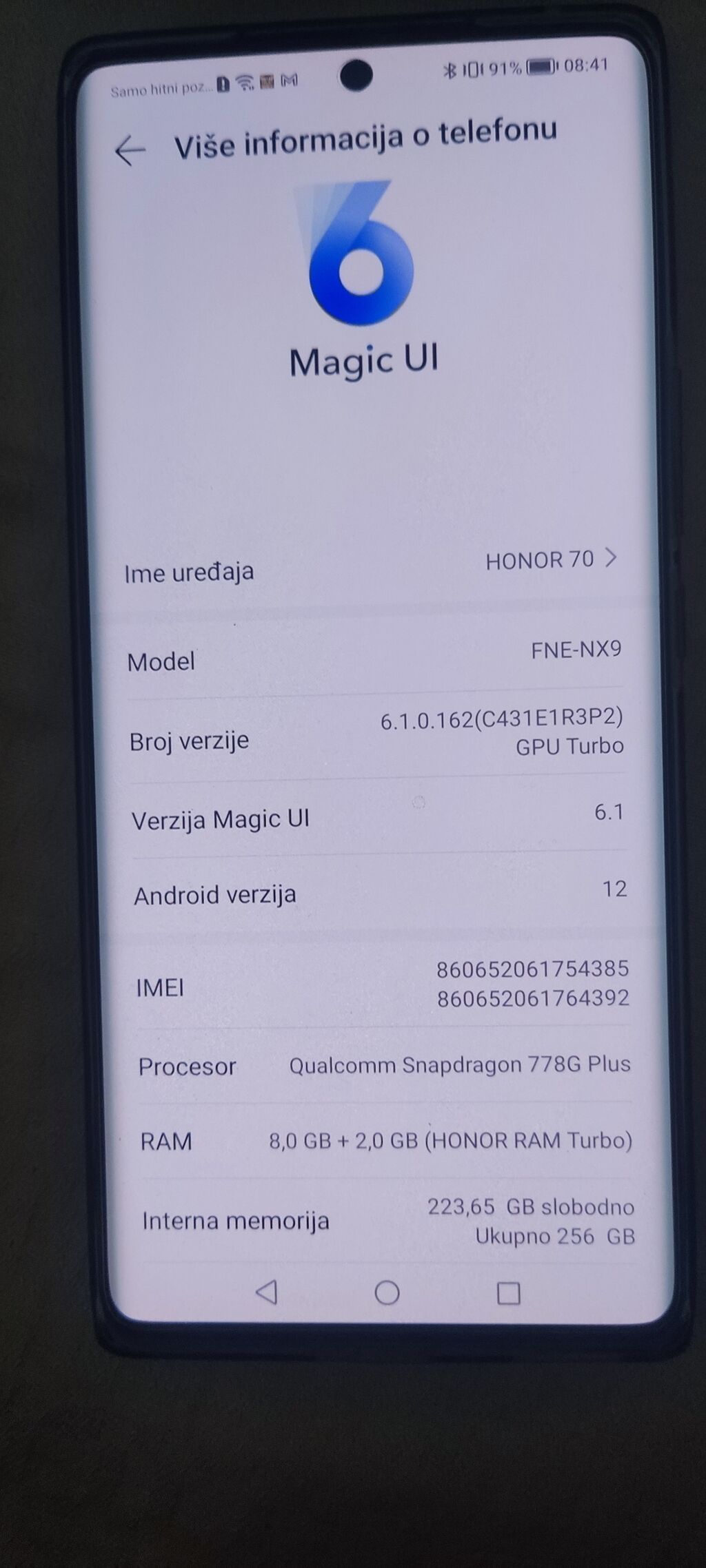 Honor 70 Pro, 256 GB, bоја - Crna, Dual SIM