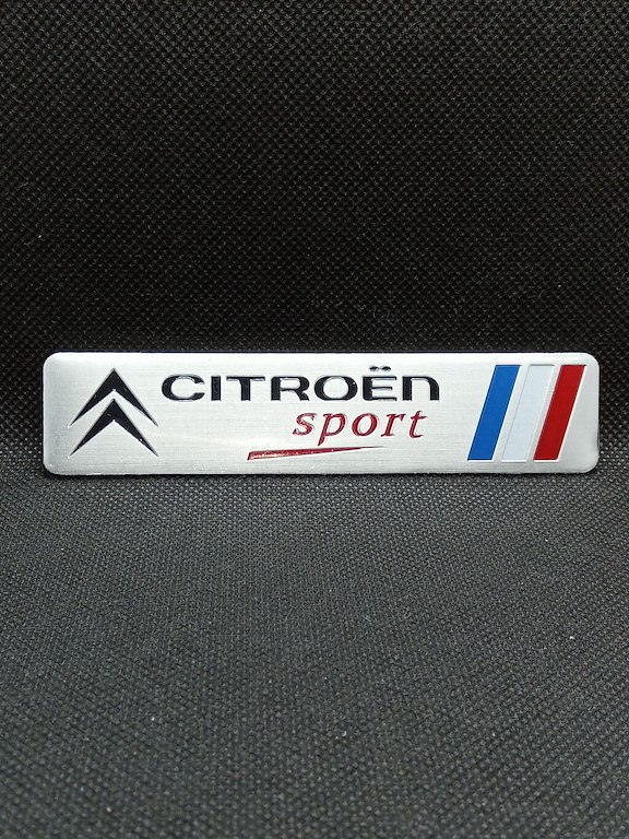 Samolepljiva metalna pločica - CITROEN SPORT Dimenzije pločice su