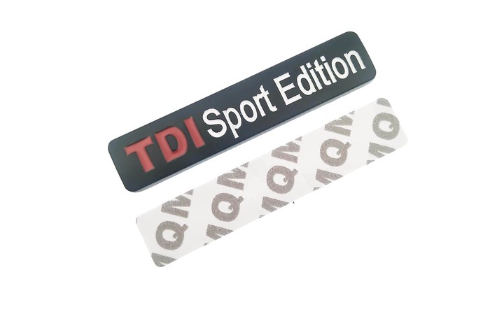 Samolepljiva metalna pločica - TDI Sport Edition - Crna Samolepljiva