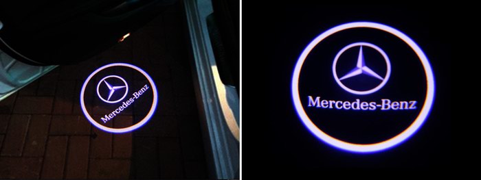 Mercedes - led logo projektor za vrata - komplet od 2 komada. Ugrađuju