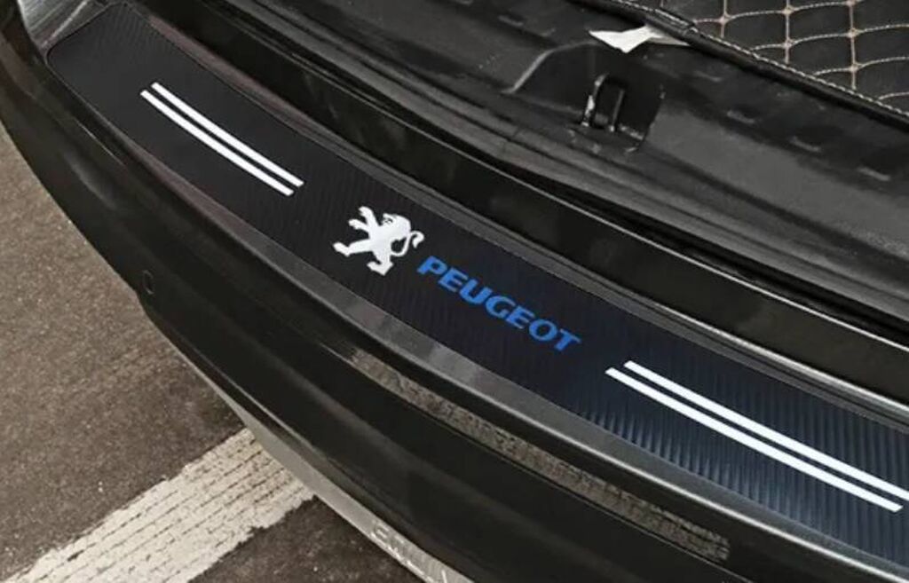 Stiker za branik automobila - karbon PEUGEOT Stiker za zadnji branik