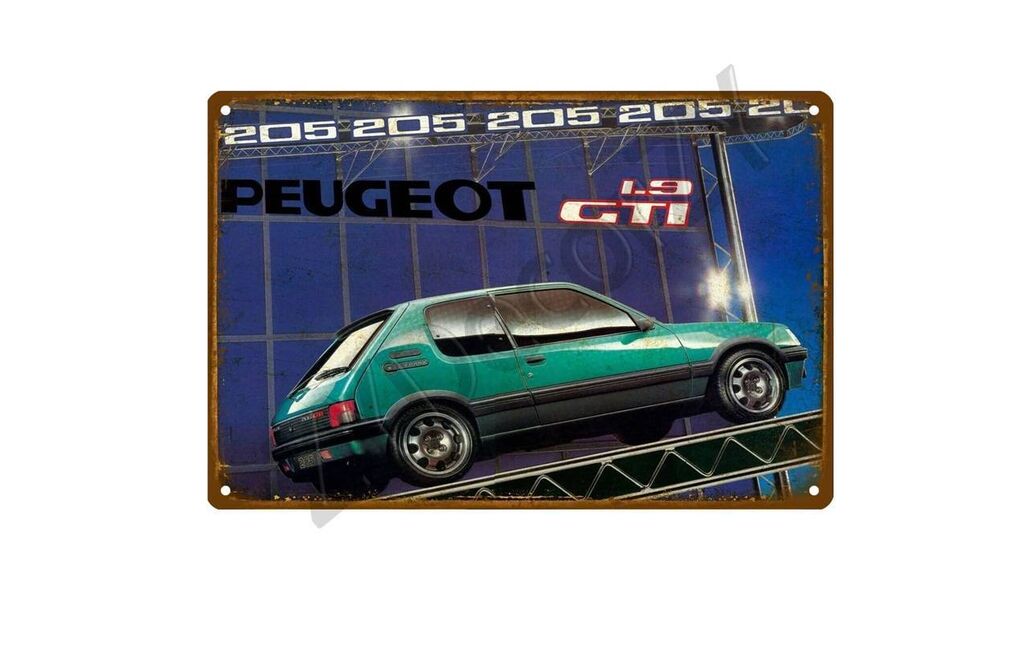 Dekorativna metalna retro tablica - PEUGEOT 205 Dekorativna metalna