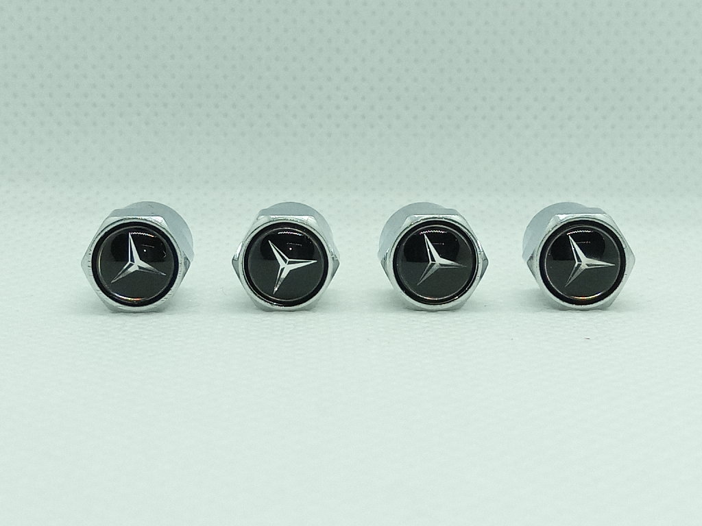 Univerzalne metalne ventil kapice sa logom MERCEDES. Ukrasite Vaš