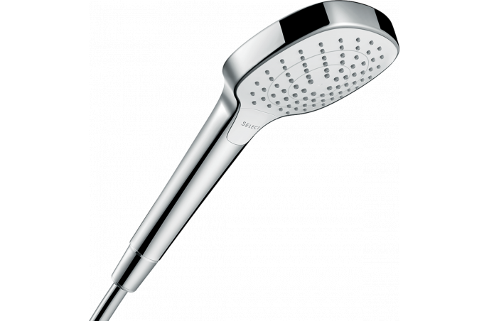 Hansgrohe Croma Select E Vario tuš ručica bela-hrom 110 mm 3 vrste spreja 26812400