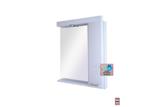 Ogledalo sa ormarićem City Classic 65cm B -bela sjaj 650x800x140mm 5089