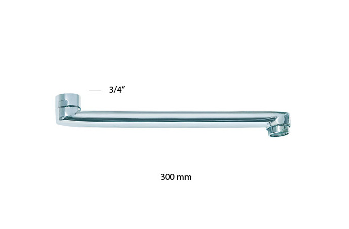 S izliv sa perlatorom 3|4' ovalan – 300 mm - PIS300PIA