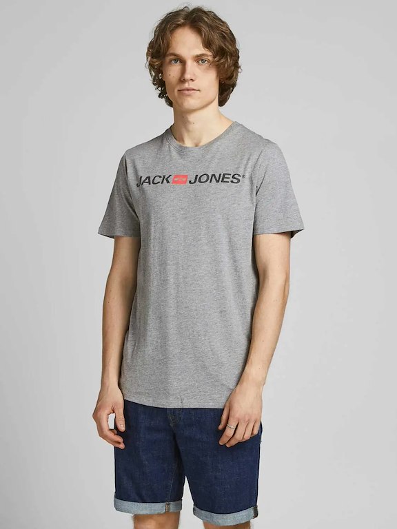 JACK & JONES Muška majica 12137126 svetlosiva