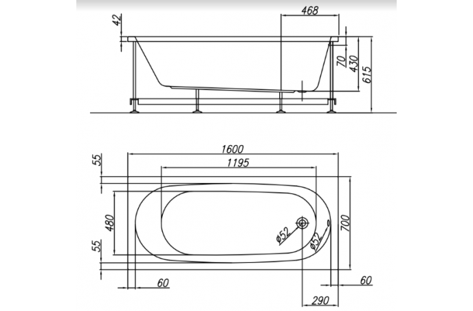 Kolpa San kada TAMIA - II klasa -160x70 - 752900A