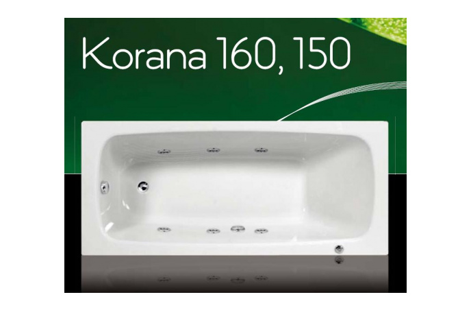 Aquaestil kada "Korana 150" - Eco line - dimenzije 150x70cm - vodena masaža Economic - sa oblogom