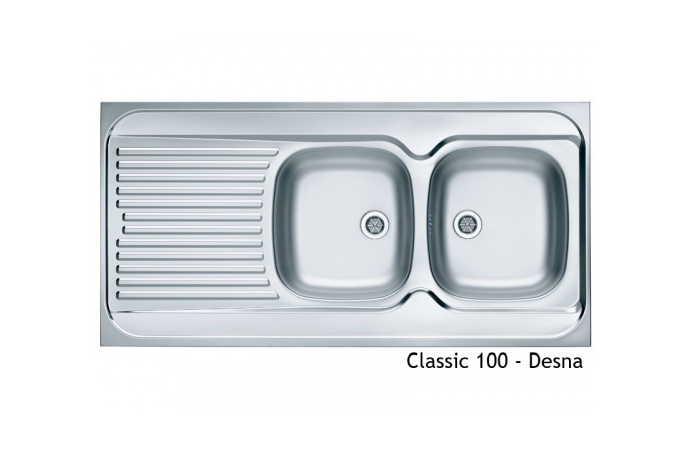 Korito sudopera - Lož Alveus - Classic 100|Desna - Inox - 1200x600|160mm - 1009085