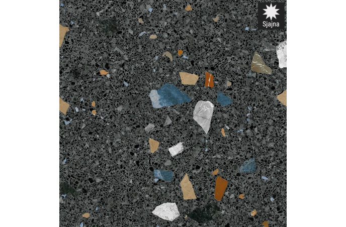 Arcana Ceramica Pločica - Stracciatella-R Grafito Polished - Rett. - 79.3x79.3cm - 1,258m2/kut - Terrazzo