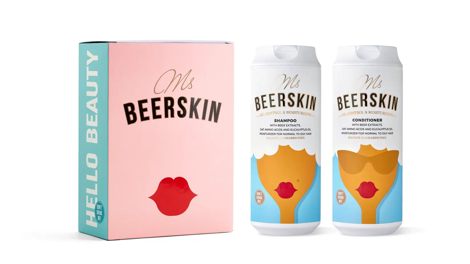 BEERSKIN Poklon set Ms Beerskin hello beauty Šampon 440 ml + regenerator za kosu 440 ml