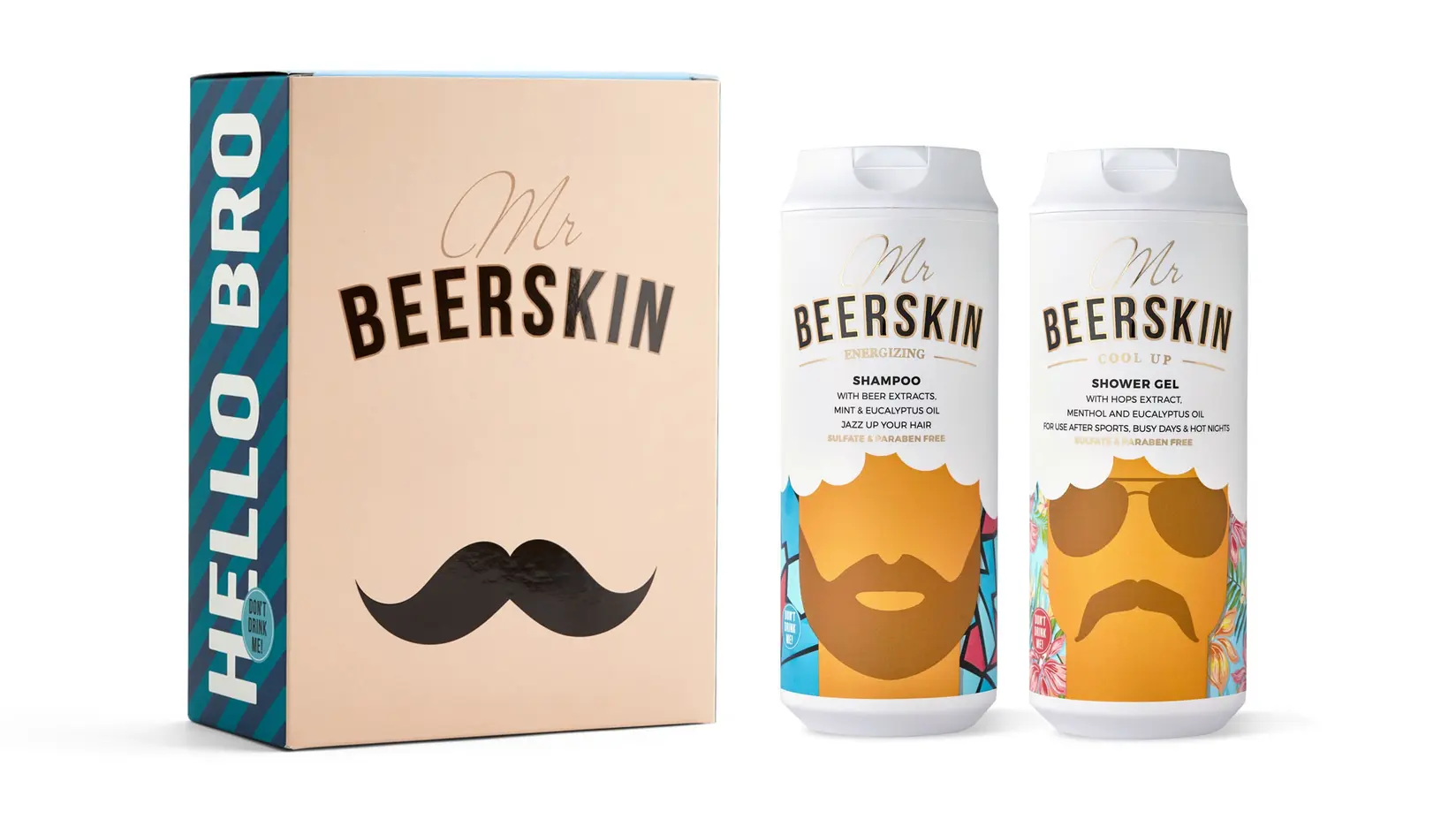 BEERSKIN Poklon set Mr. Beerskin hello bro energizing Šampon 440 ml+ gel za tuširanje 440 ml