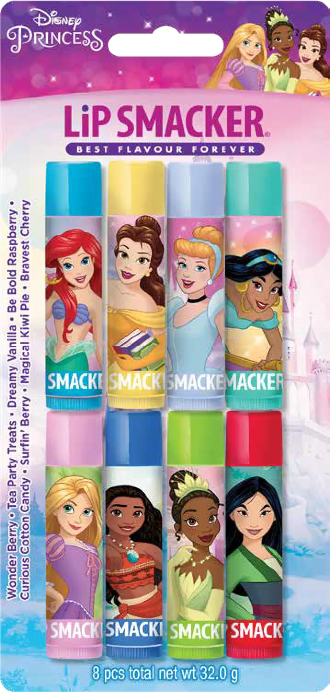 LIP SMACKER Set Balzama za usne, Disney Princess, 8 komada