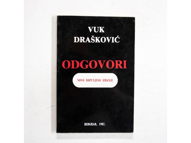 Odgovori, Vuk Drašković