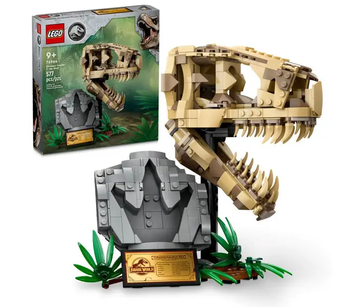 Lego Јurassic Vorld Dinosaur Fossils igračka od cigle: T. rek lobanja 9g+, šarena