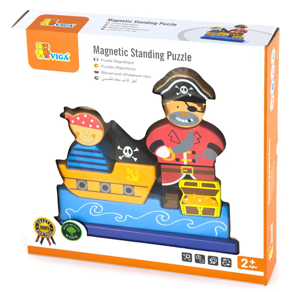 VIGA Magnetne puzzle Pirati