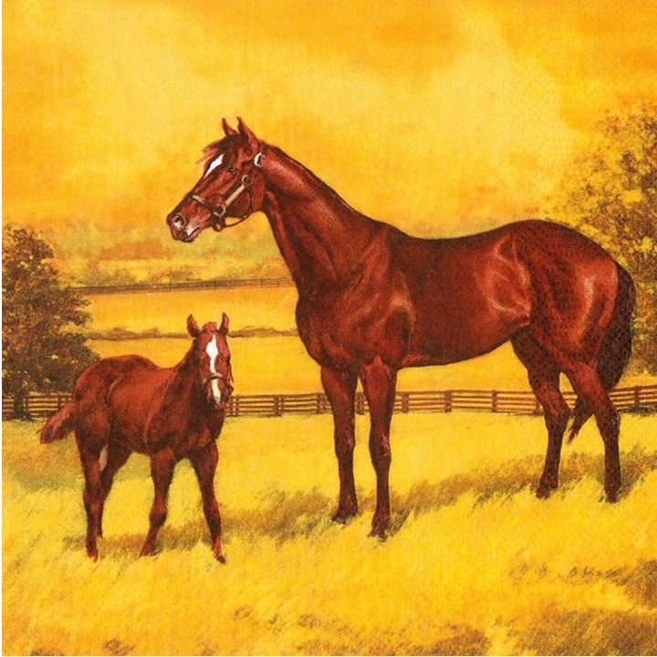 Salvete za dekupaž Mare with a Colt Painting - 1 kom