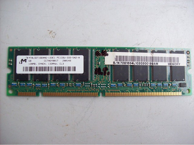 128 mb sd ram Micron  pc 133 Mhz CL3