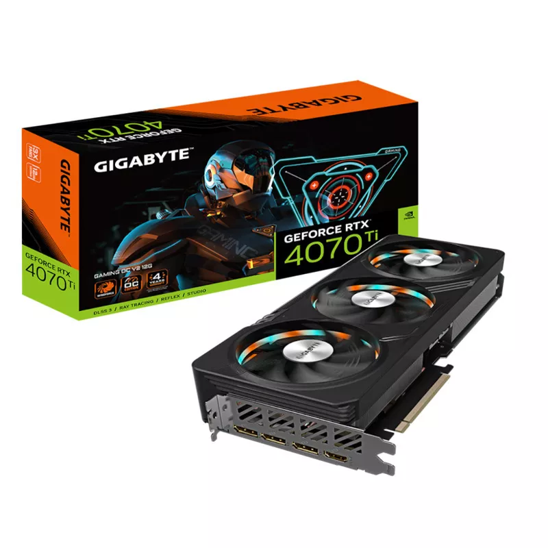 Grafička karta GIGABYTE RTX 4070 Ti GV-N407TGAMING OCV2-12GD NVD/12GB/GDDR6X/192bit/crna