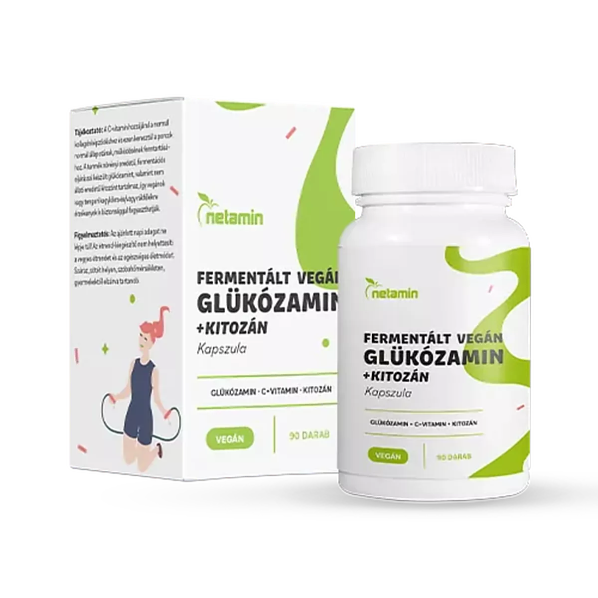 Fermented Vegan Glucosamine + Chitosan (90 kap.)