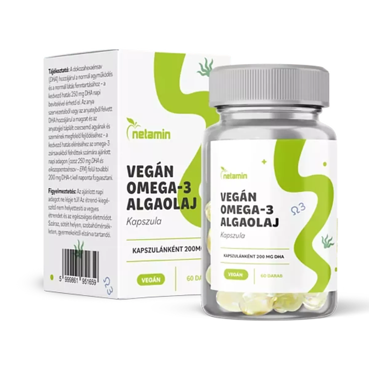 Vegan Omega-3 Algae Oil (60 kap.)