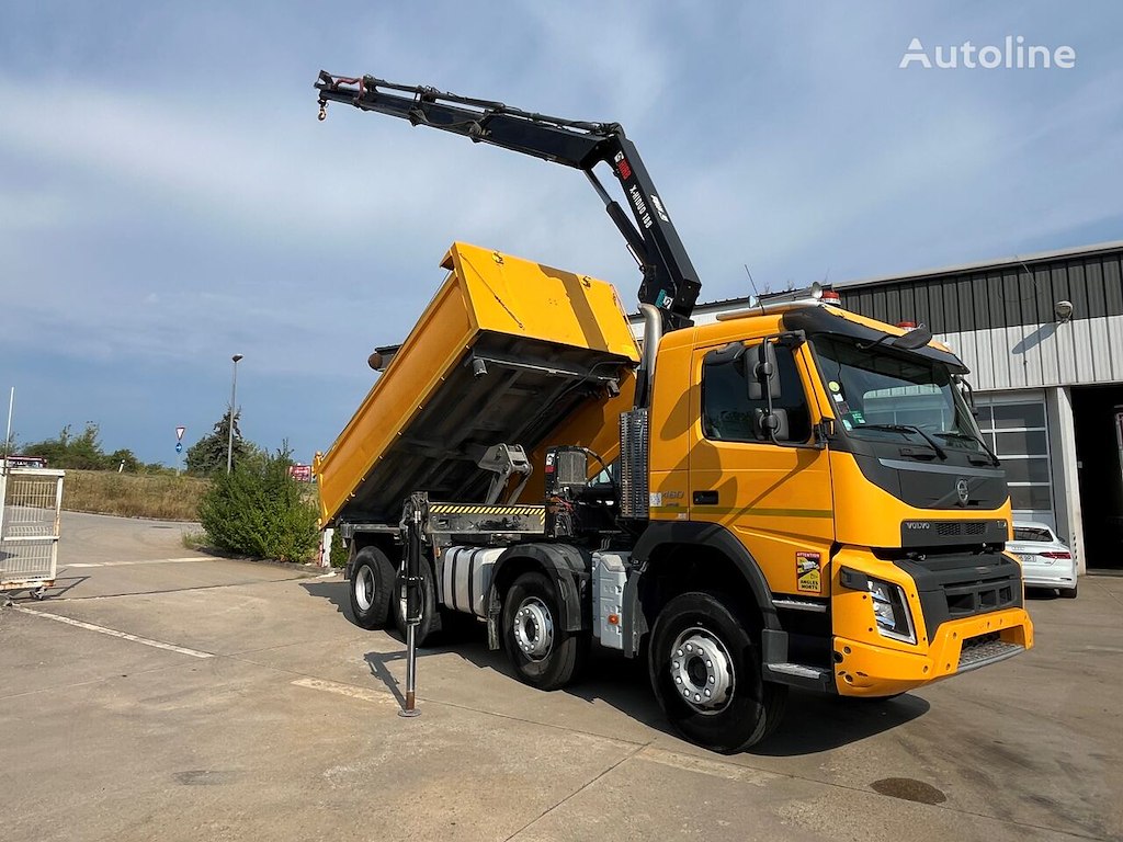 Volvo FMX 460, 12/2017, Tipper + Crane HIAB 188, kiper