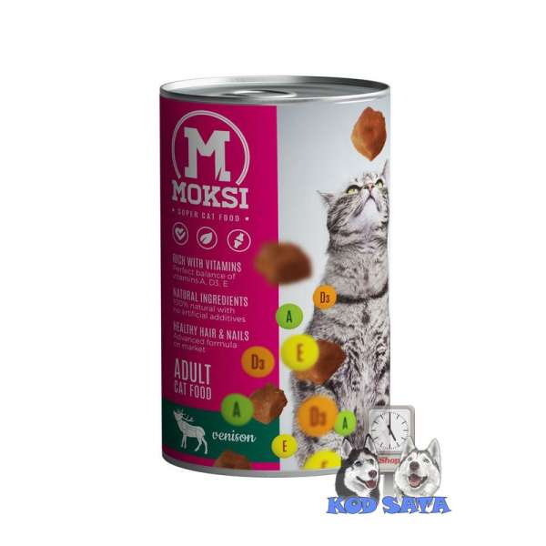 Moksi Konzerva Za Mačke, Divljač 24x415g