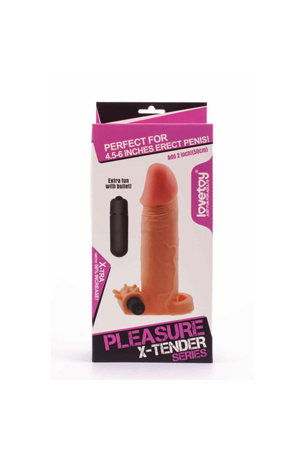 Pleasure Extender navlaka za penis od realističnog silikona sa vibracijom LVTOY00055