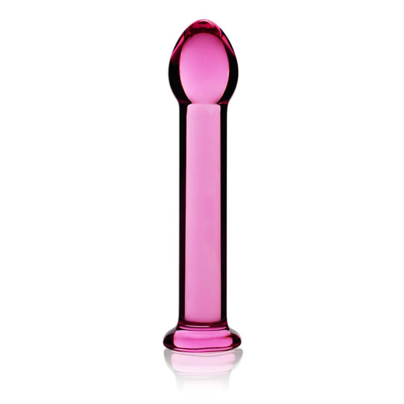 Stakleni dildo Romance roze boje LVTOY00232