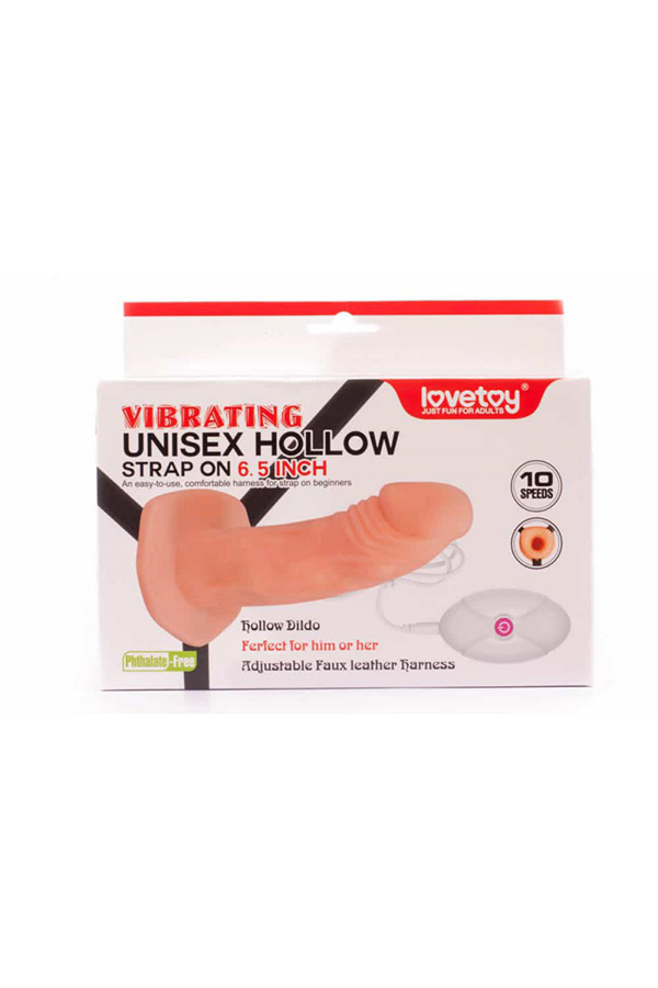 Strap on sa otvorom za penis vibracijom i podesivim trakama LVTOY00048