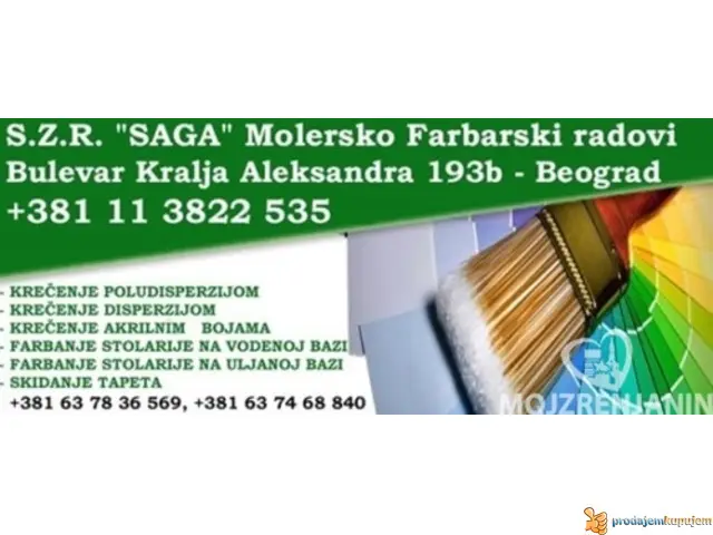 S.Z.R "Saga" - Molersko Farbarski Radovi