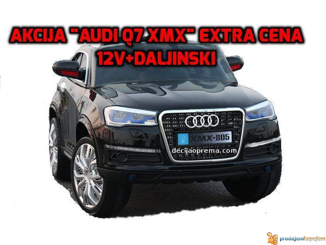 Audi Q7 Style XMX Auto na akumulator 12V sa daljinskim Crni