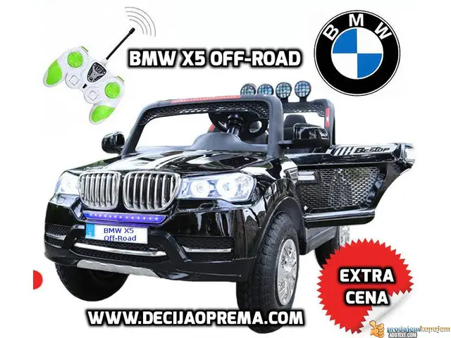 BMW X5 Style Off-Road auto za decu na akumulator 12V dvosed