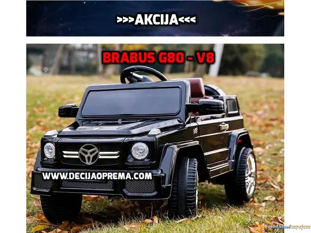 BRABUS G80-V8 Dzip na akumulator za decu Crni