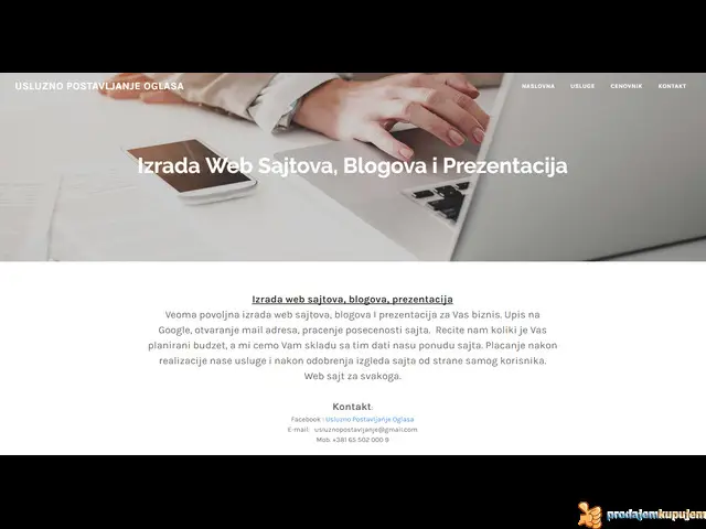 Izrada web sajtova, blogova, prezentacija