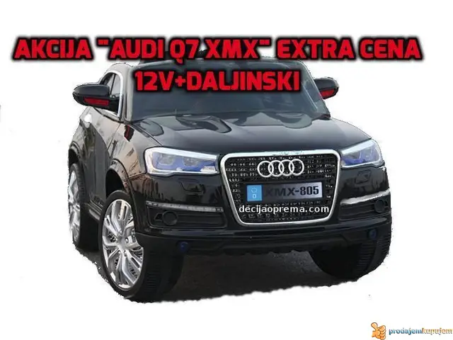 Audi Q7 Auto na akumulator sa daljinskim upravljanjem Crni