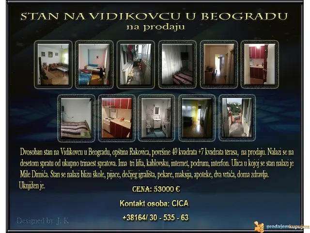 Stan na Vidikovcu u Beogradu na prodaju