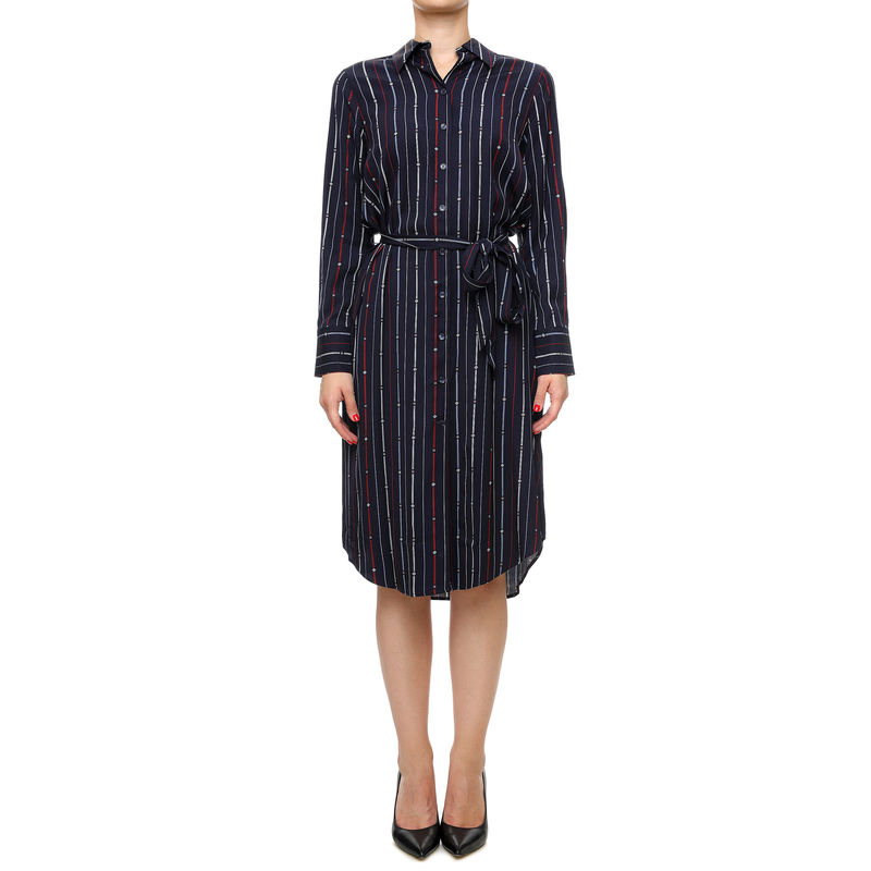 Ženska haljina Tommy Hilfiger Foulard Knee Shirtdress