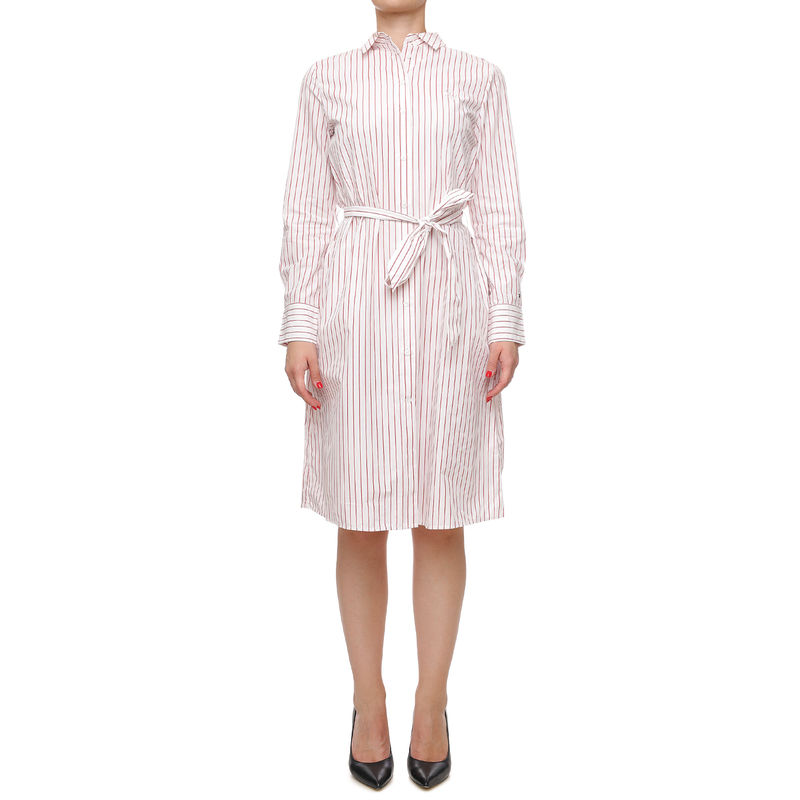 Ženska haljina Tommy Hilfiger Stripe Regular Knee Shirtdress