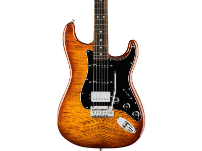 Fender Limited Edition American Ultra Stratocaster Streaked Ebony Tiger Eye HSS