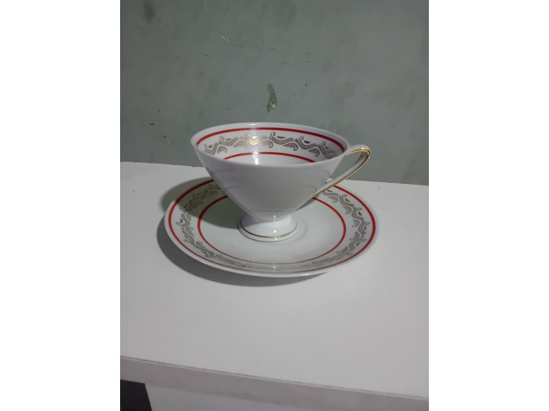 PMP 1817 STARI PORCELAN ŠOLJA+TACNA