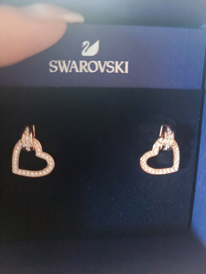 Swarovski rose Gold minđuše