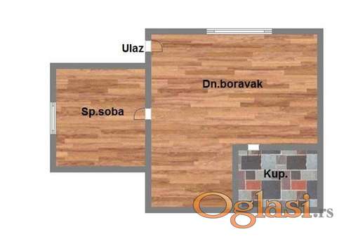 Funkcionalan raspored u 28m2 - jednoiposoban stan - ADICE