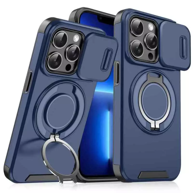 Maska CamShield Ring stand za iPhone 13 Pro plava