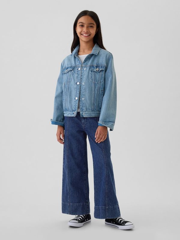 GAP CHILDREN'S WIDE JEANS HIGH RISE STRIDE - GIRLS